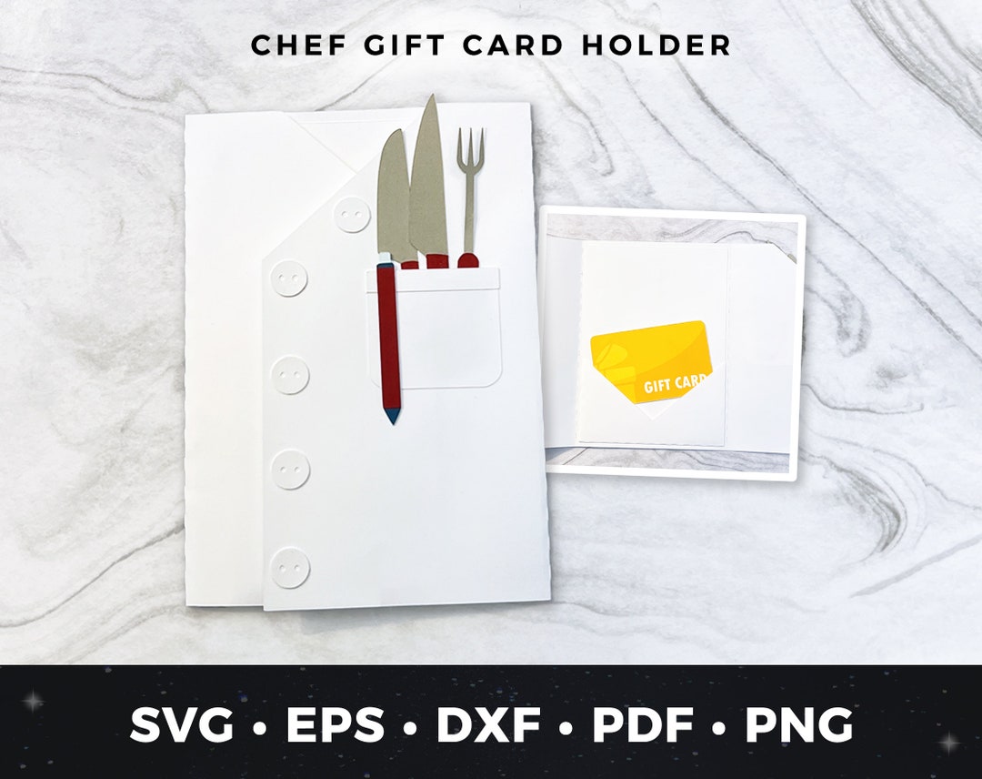 Chef Gift Card Holder SVG, Culinary School Card Svg, Culinary Gift ...