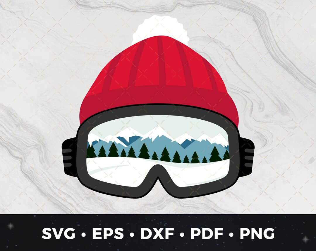 Snow Goggles Svg, Ski Goggles Svg, Ski Goggles Mountains Svg, Snowboard ...