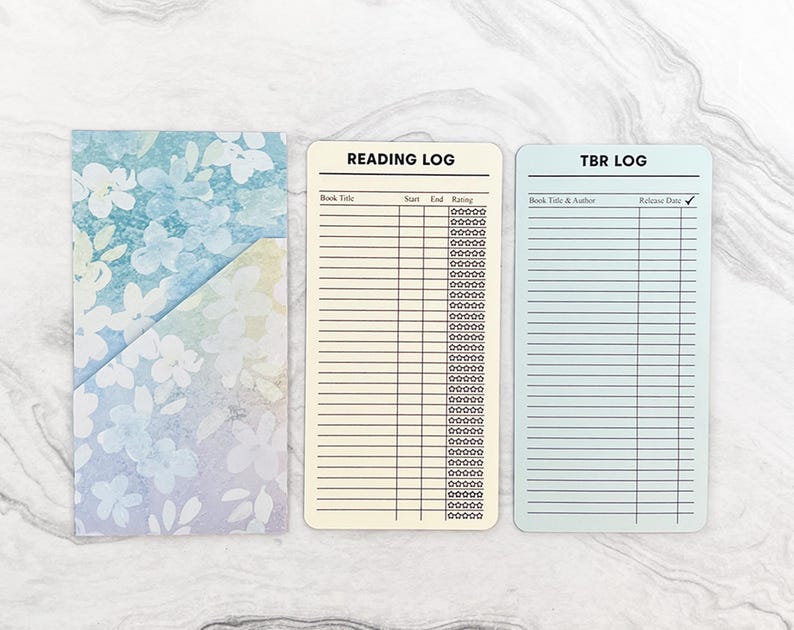 Reading Log Bookmark SVG, TBR Log, Printable Bookmark, Library Card ...