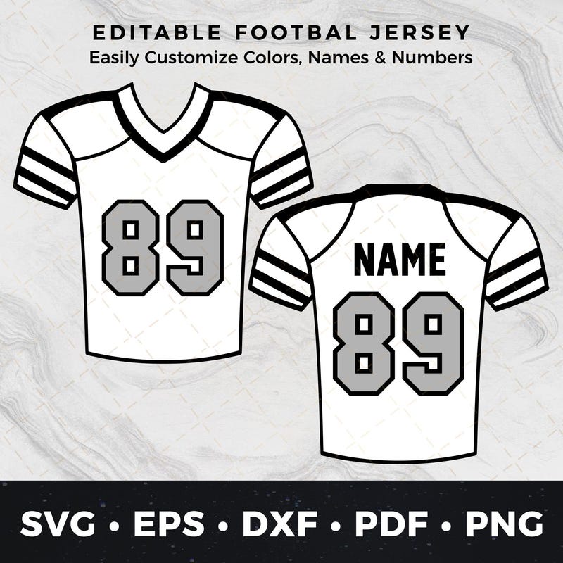Football With Number Eps - Etsy