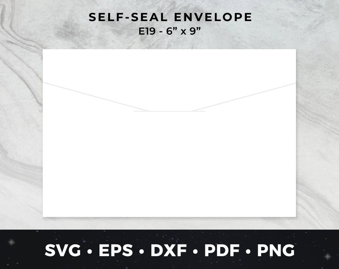 E19: 6" X 9" - Reusable Self Sealing Envelope Svg, Envelope Svg ...