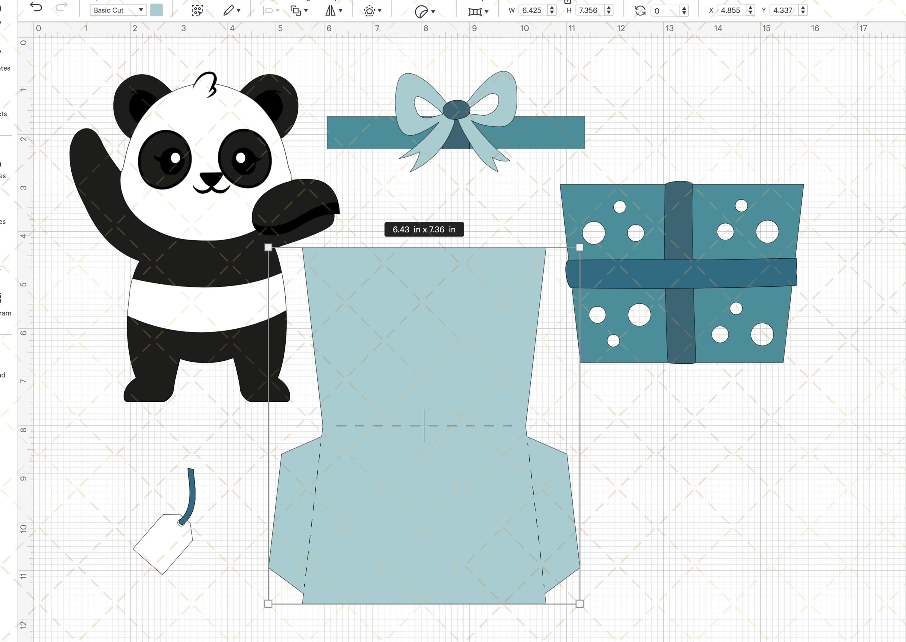 Cute Panda Gift Card Holder SVG, Panda Bear Money Holder Pdf, Panda ...