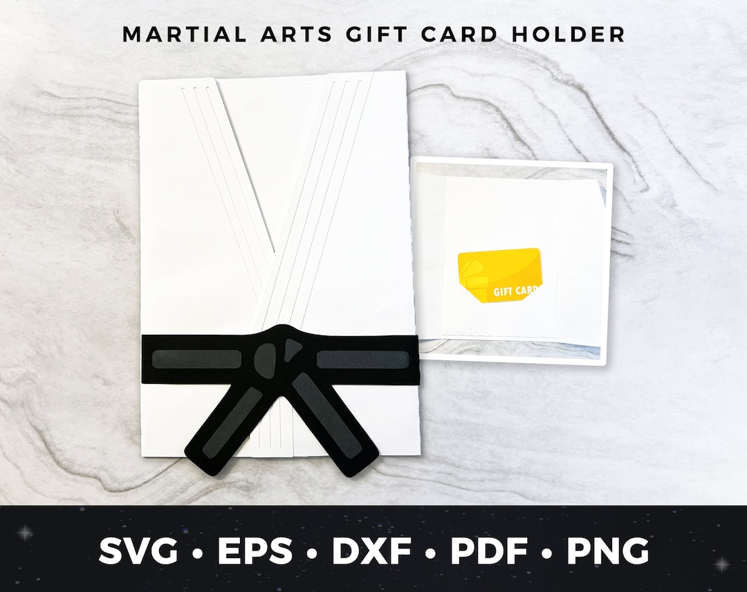 Karate Gift Card Holder Svg, Martial Arts Gift Card Holder, Taekwondo ...