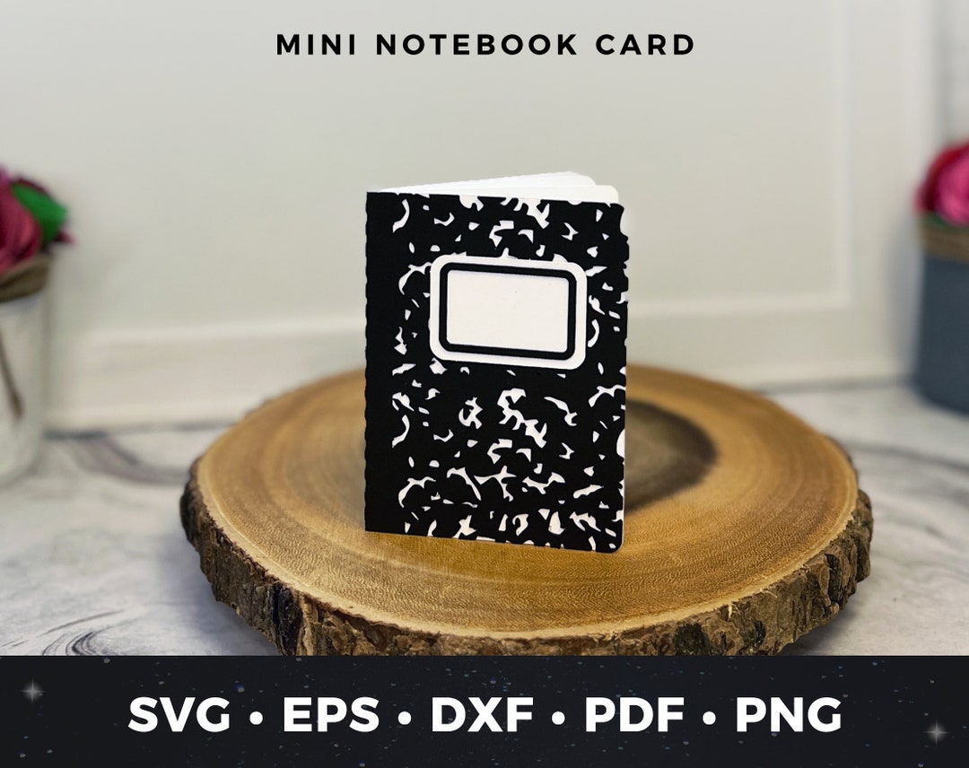 Mini Composition Notebook Card Svg, Back to School Card Svg, Back to ...