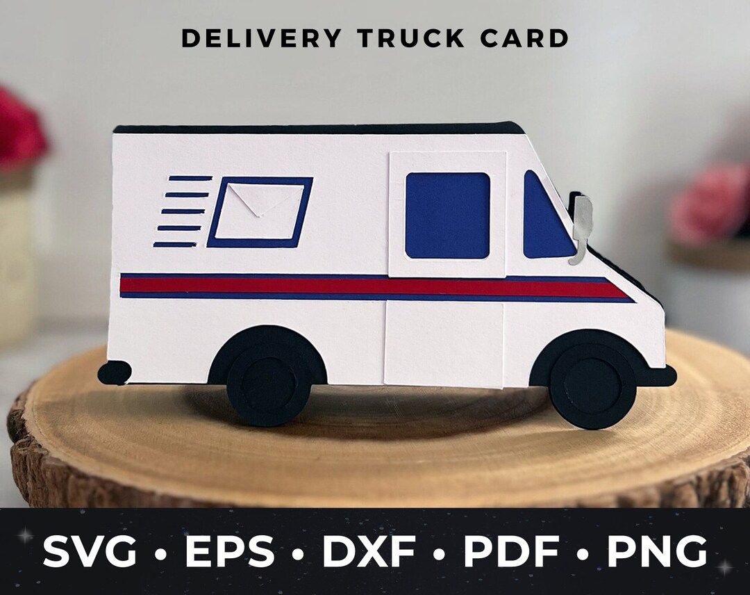 Delivery Truck Card Template Delivery Driver Gift Delivery - Etsy