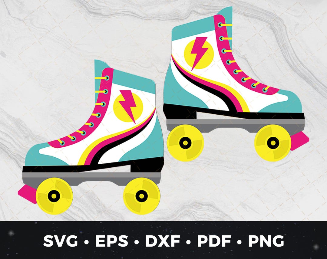 80s Rollerskate Svg Png Pdf Dxf Eps, Retro Skate Clipart, Vintage ...