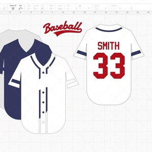 Baseball Jersey Svg Png Pdf Dxf Eps, Baseball Print File, Baseball Cut ...