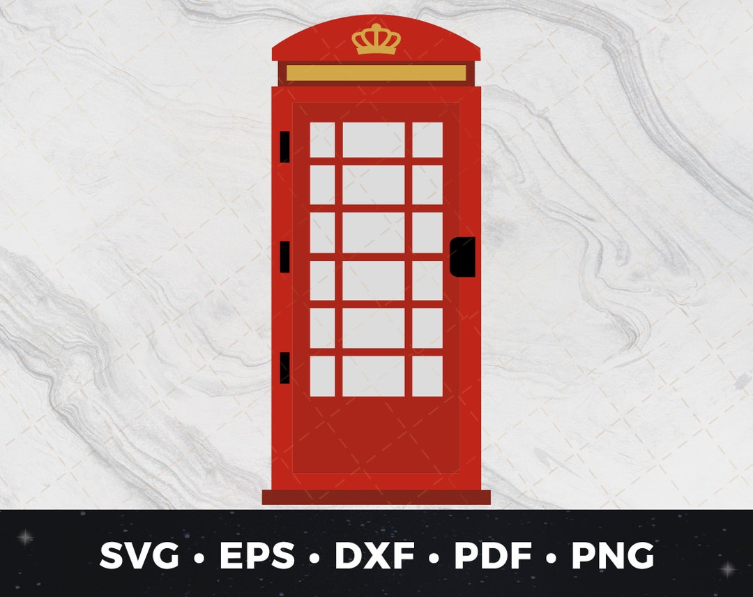 Red Telephone Booth Svg, K6 Cut File, London Phone Booth Svg, England ...