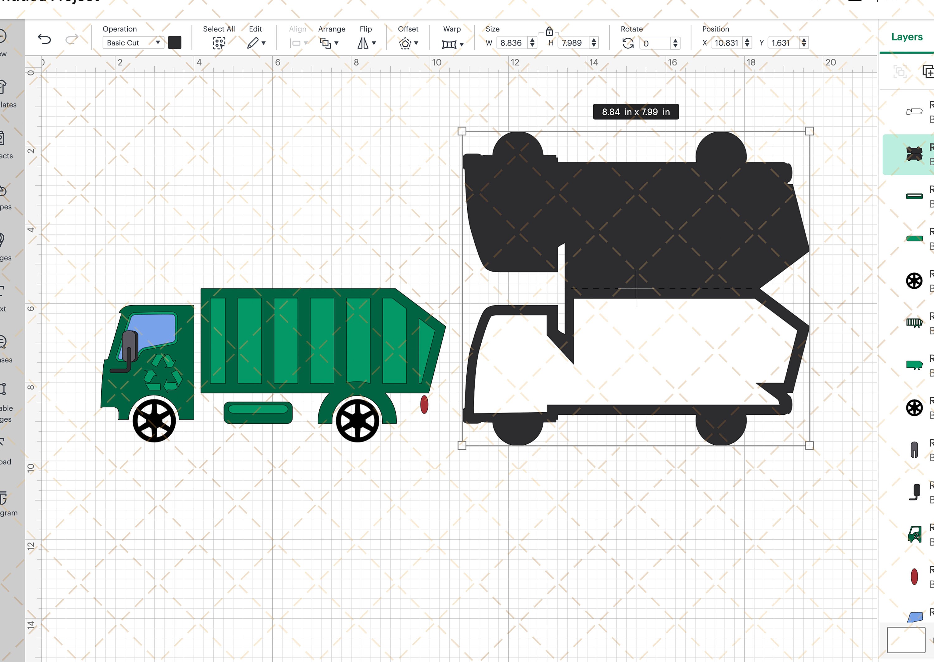 Recycling Card Svg, Recycle Truck Card Template SVG, Trash Collector ...