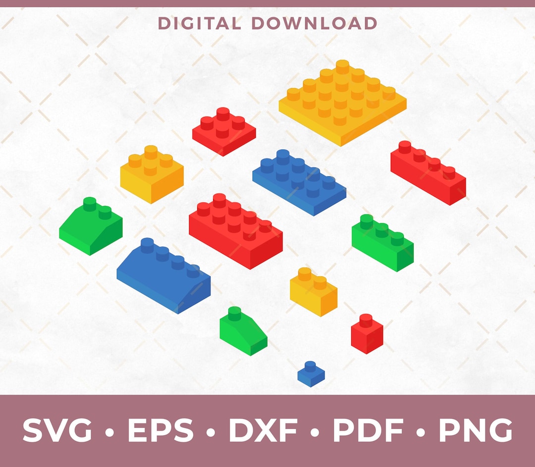 Building Brick's Svg Building Brick Dxf Cool Brick - Etsy