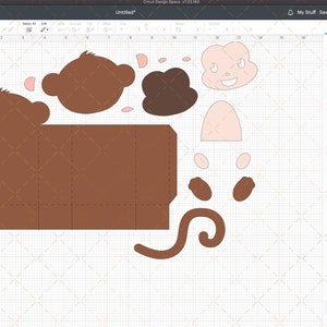 Monkey Favor SVG, DIY Baby Shower Box, Baby Shower Favor, Monkey Favor ...