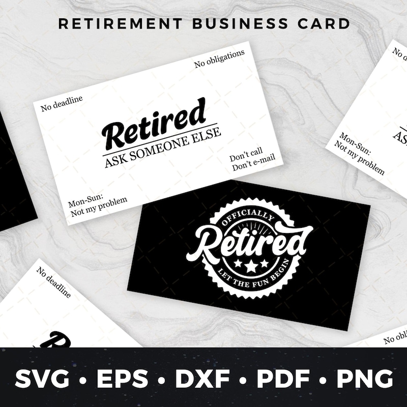 Retirement Business Cards - Etsy