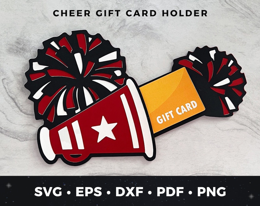 Cheer Gift Card Holder Svg, Cheer Svg, Cheer Competition Gift Card ...