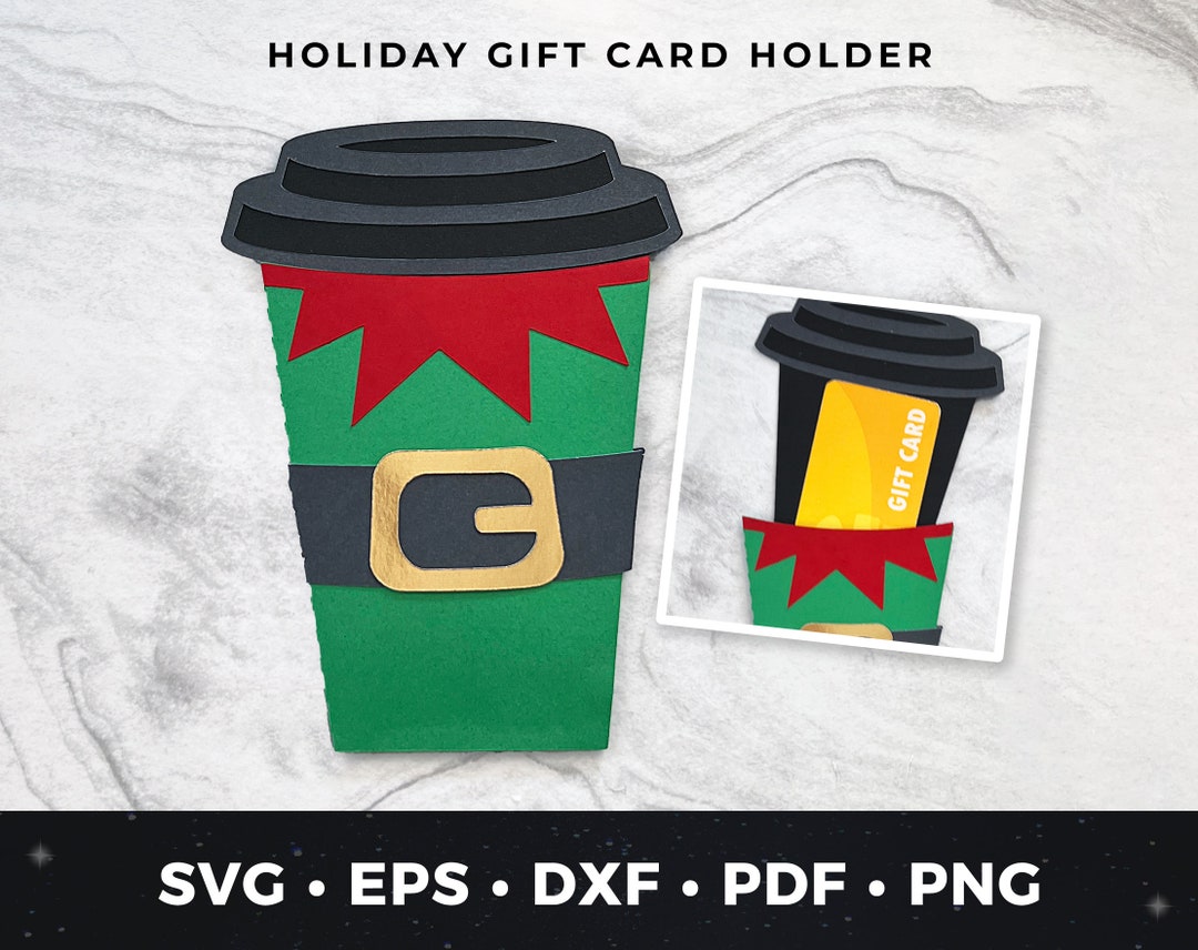 Christmas Elf Gift Card Holder Svg, Christmas Gift Card Holder Cut File ...