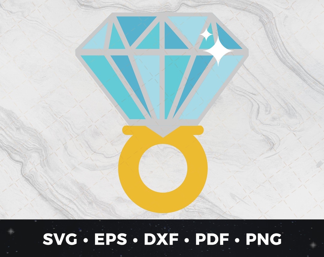 Diamond Ring Svg, Diamond Ring Cut File, Engagement Ring Svg ...