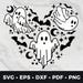 Ghost Heart SVG, Halloween Png, Spooky Season Svg, Ghost Clip Art, Boo ...