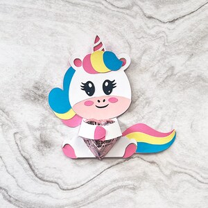 Cute Unicorn Candy Holder Svg, DIY Cute Unicorn Candy Hugger Svg ...