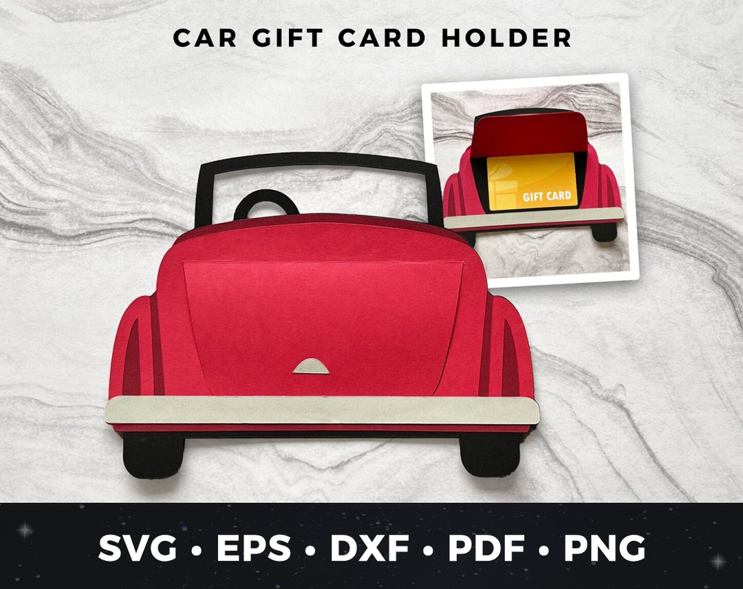 Car Gift Card Holder Svg, DIY Car Card, Car Cut File, Car Svg, DIY Car ...