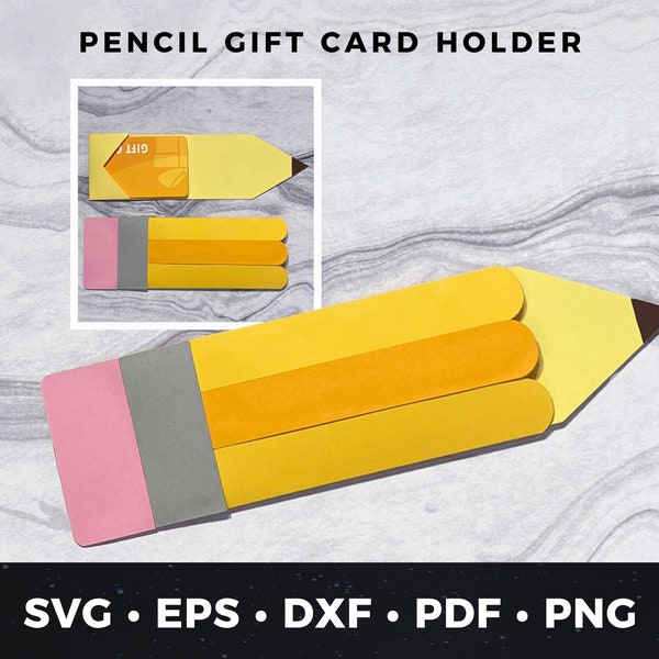 Pencil Card Holder Template - Etsy