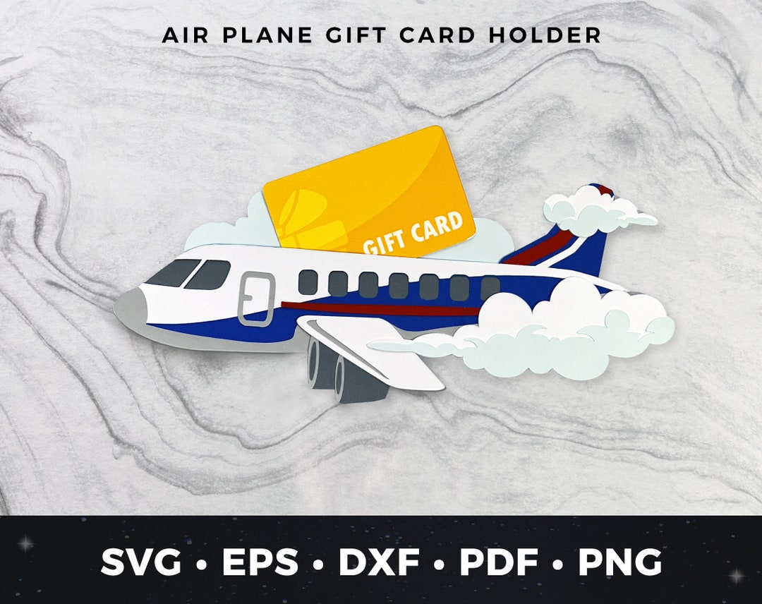 Air Plane Gift Card Holder Svg, Travel Gift Card Holder Svg, Pilot Gift ...