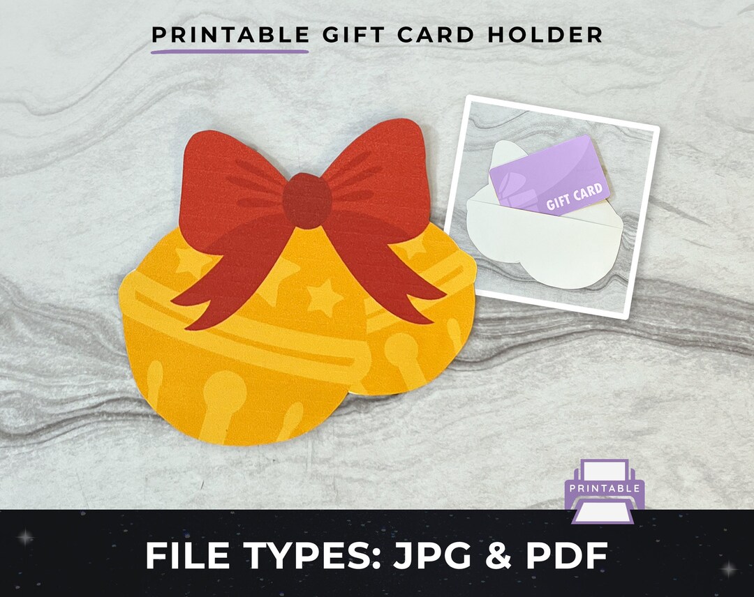 Jingle Bells Gift Card Holder, Printable Christmas Gift Card Holder ...