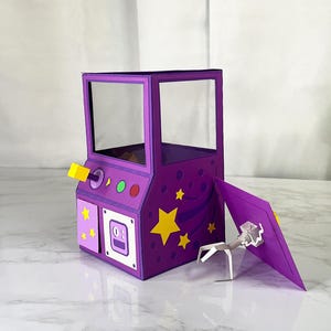 3D Paper Claw Machine SVG, 3D Mini Arcade Game Template, Cricut Favor ...