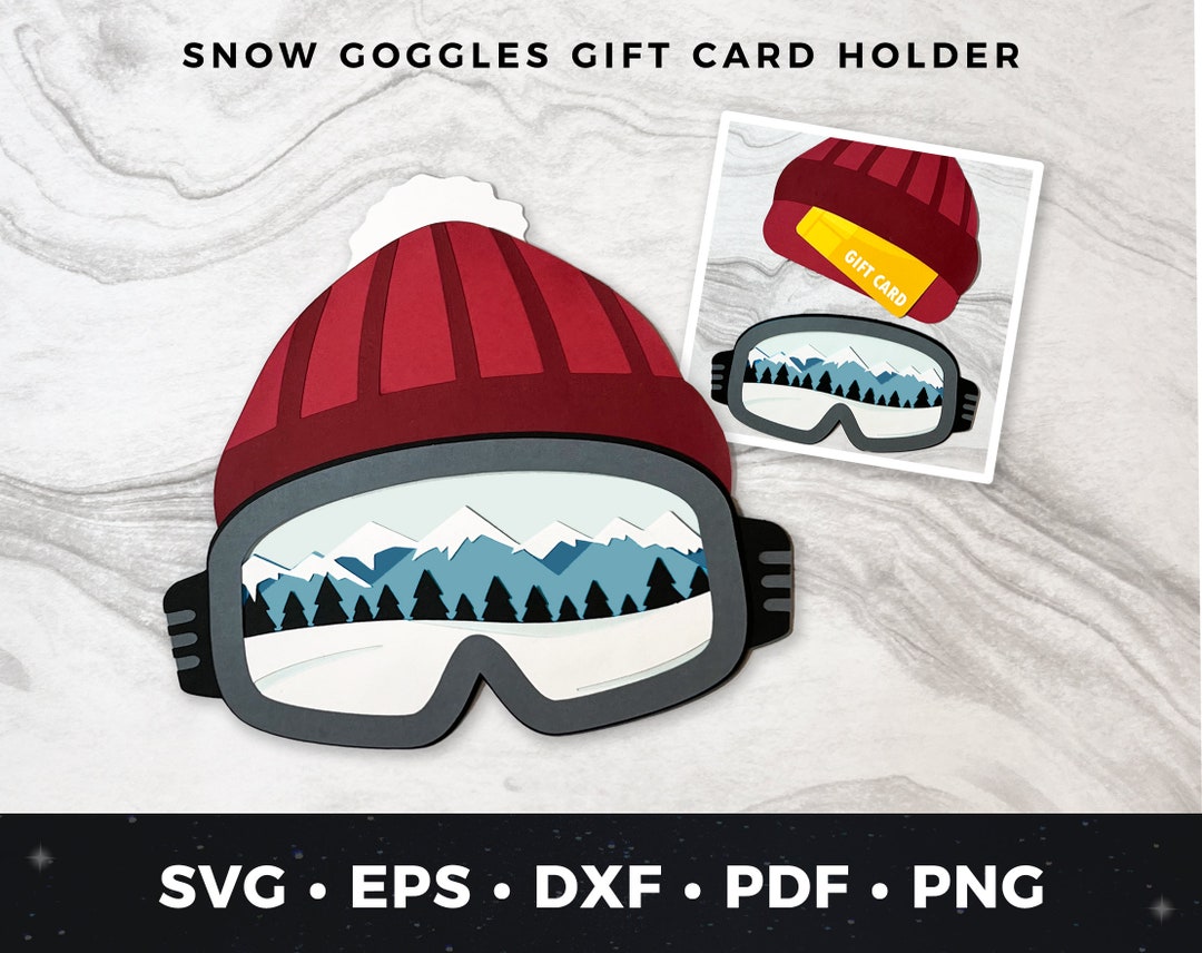 Skiing Gift Card Holder Svg, Snowboarding Gift Card Holder Svg, Ski ...