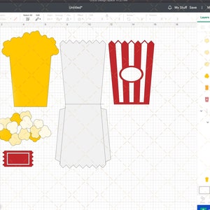 Popcorn Money Holder Template, Movie Gift, DIY Popcorn Card, Theater ...