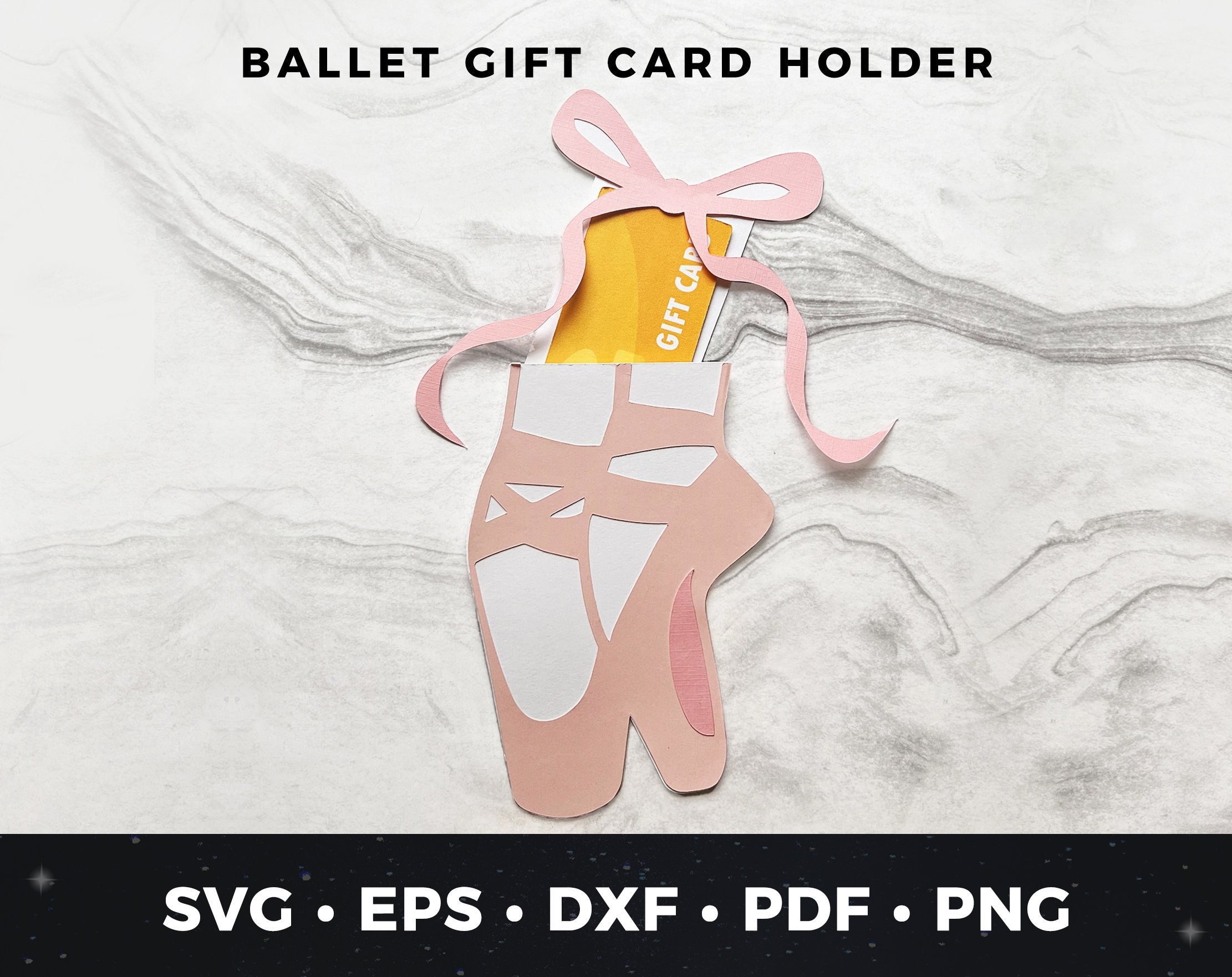 Ballet Gift Card Holder Svg, Ballet Svg, Dance Recital Gift Card Holder ...
