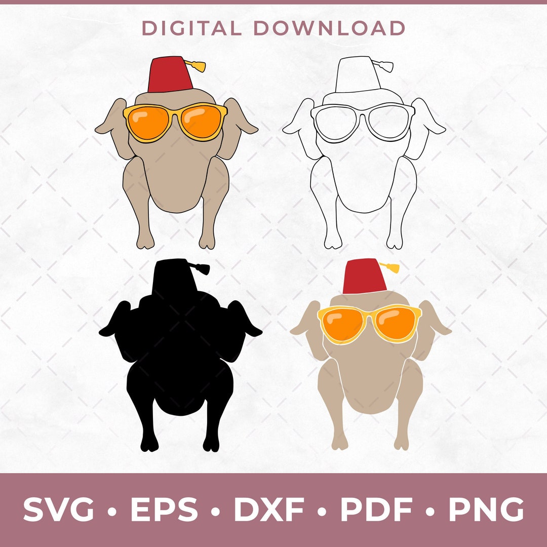 Turkey Friends Svg Friendsgiving Download Monica Turkey - Etsy
