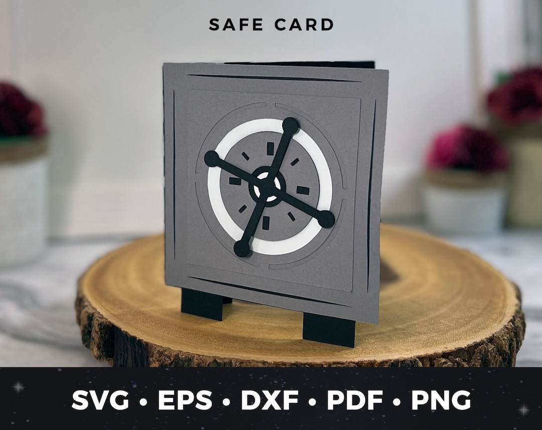 Safe Birthday Card Svg, Money Safe Card Svg, Bank Safe Birthday Card ...