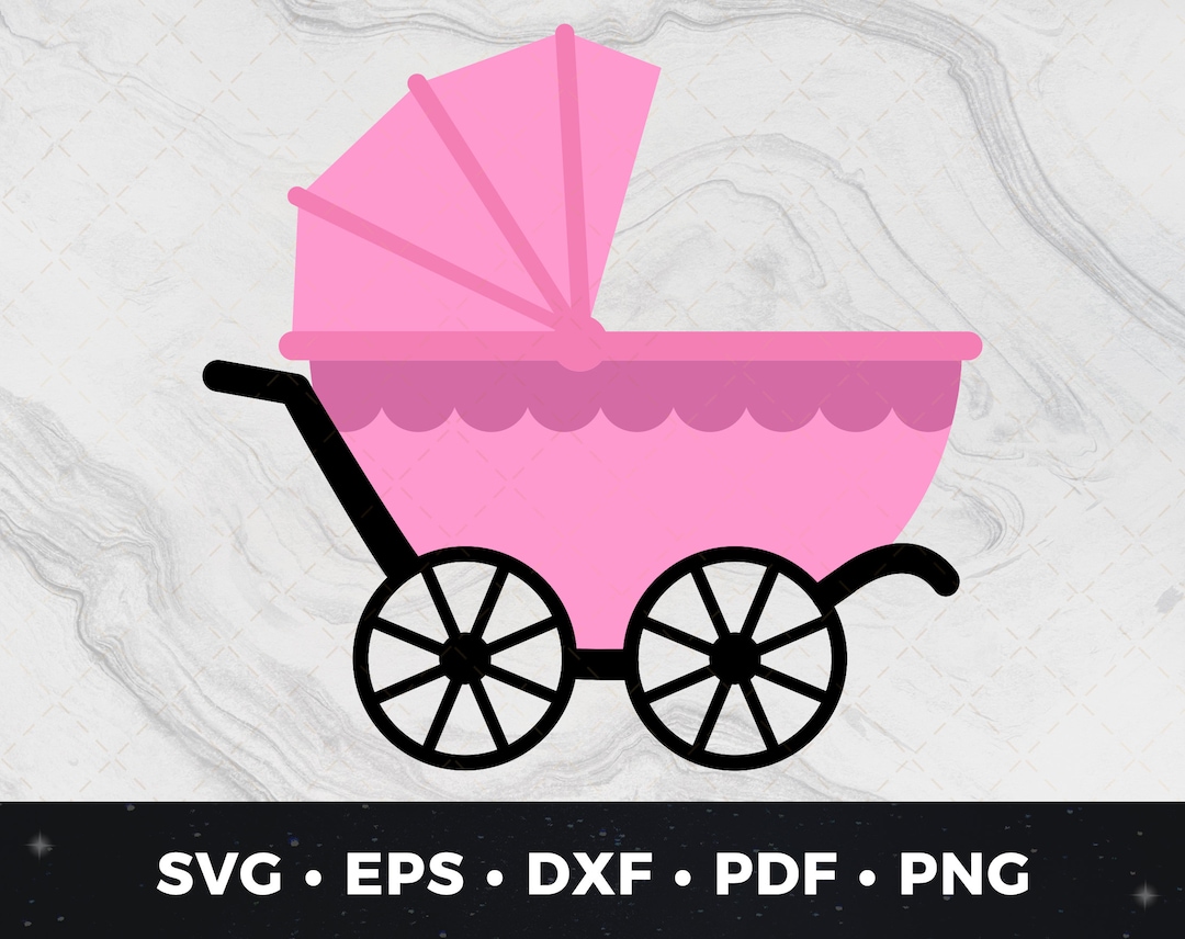 Baby Shower Svg, Baby Girl Stroller Svg, Baby Stroller Svg, Baby ...