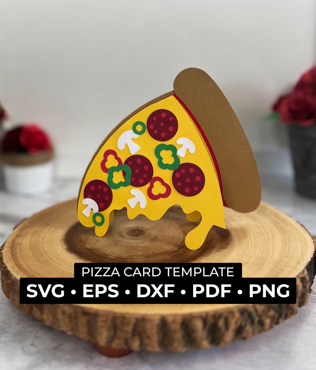 Pizza Card Template Svg Pizza Svg Pizza Birthday Card Pizza - Etsy