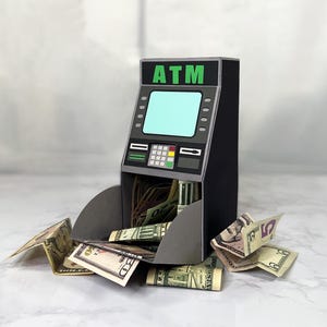 ATM Gift Box SVG, 3D Money Machine Box Template, DIY Cash Gift Box ...