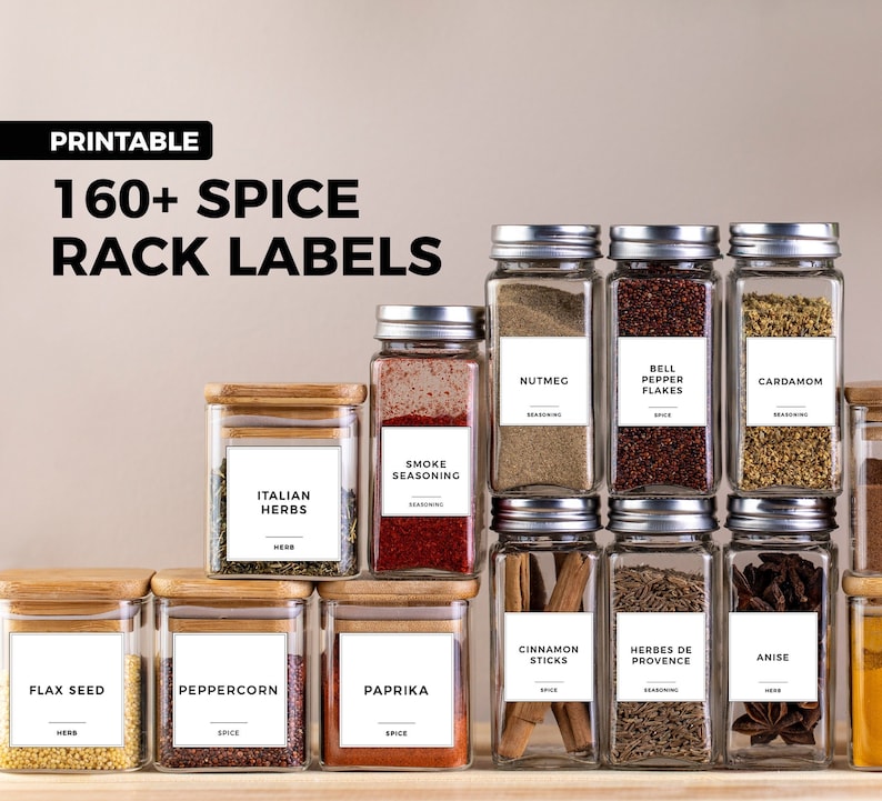 Printable Pantry Labels Square Pantry Labels Printable Spice - Etsy