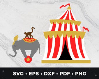 Big Top Circus Tent Carnival. Svg Png Eps Dxf Cut Files. - Etsy Canada