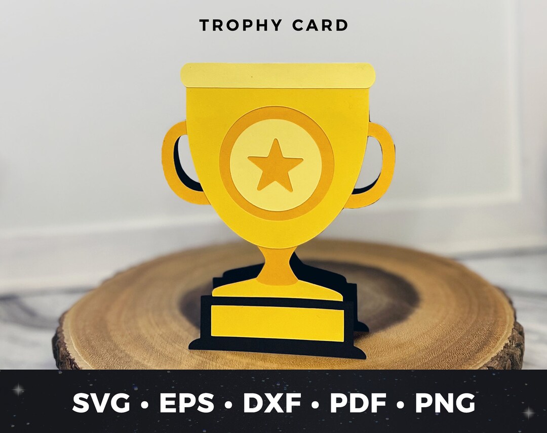 Trophy Card Svg, Number One Fan Card, Sports Card, Award Card Svg ...