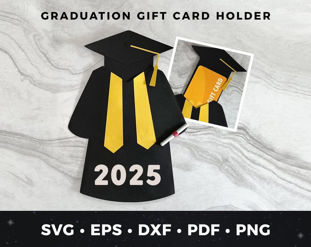 Graduation Gift Card Holder SVG, Grad Gift Card Holder SVG, 2025 Grad ...
