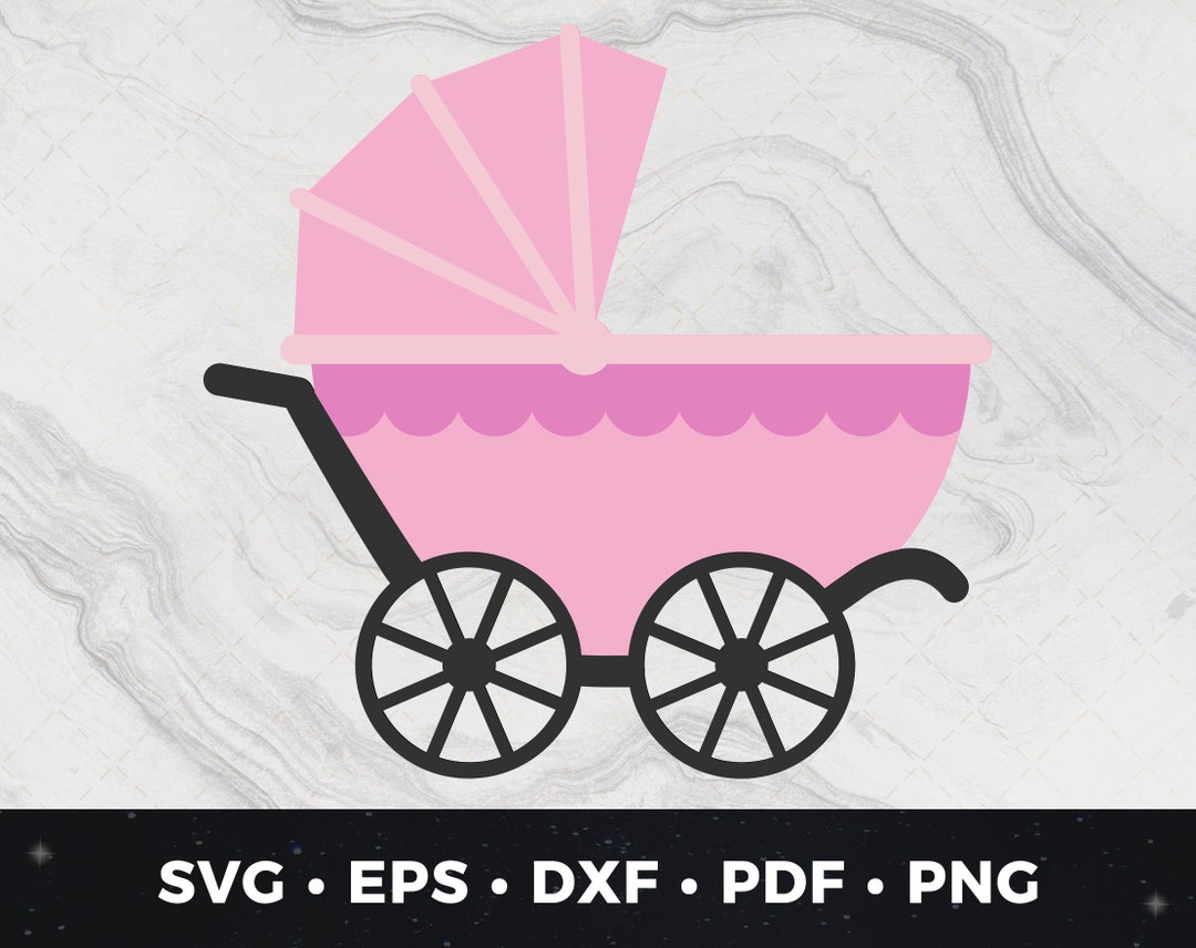 Baby Shower Svg, Baby Girl Stroller Svg, Baby Stroller Svg, Baby ...