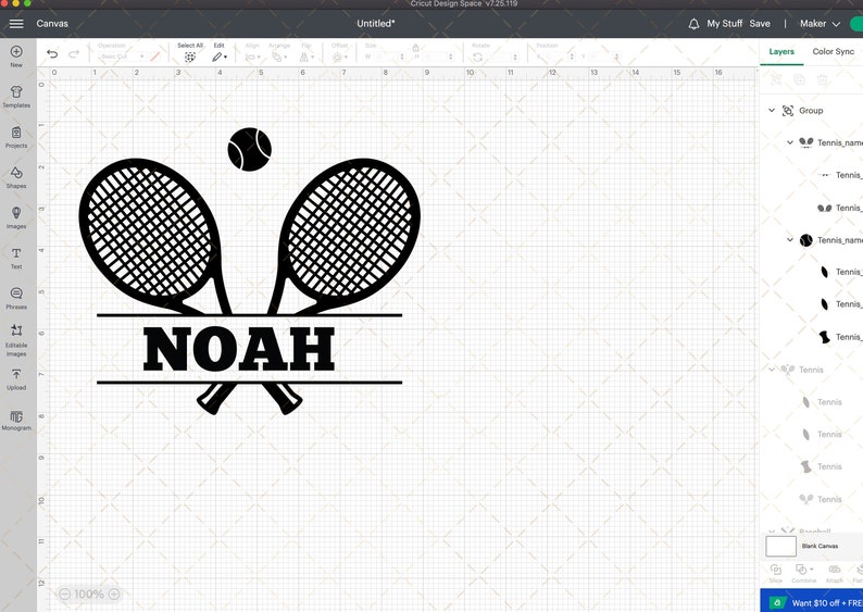 Tennis Name Svg Png Pdf Eps, Tennis Sayings, Tennis Print File, Split ...