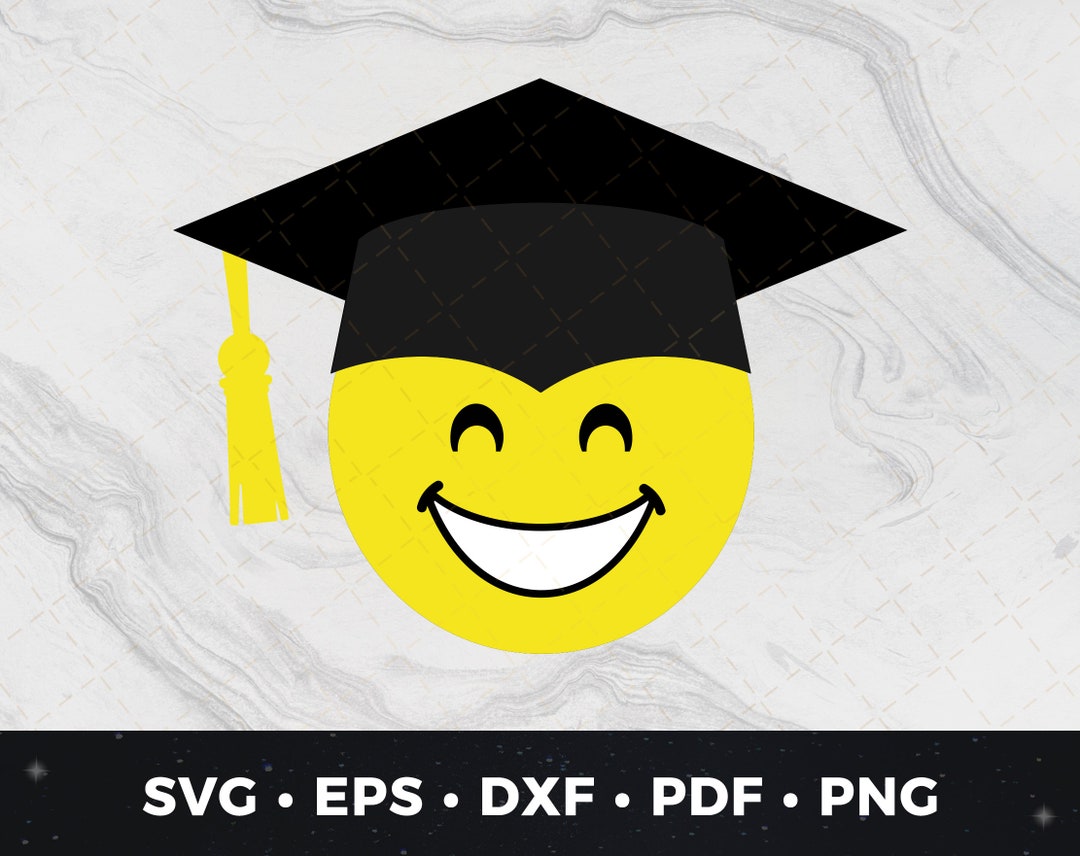 Graduation Svg, Graduation Smiley Face Pdf, Grad Cap Png, Graduation ...