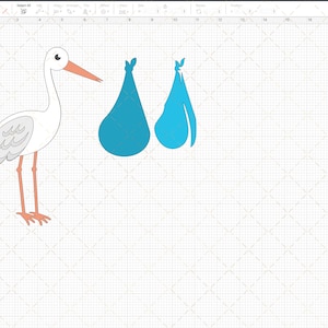 Stork Svg, Stork Png, Cute Stork Svg, Cute Stork Cut File, New Baby Svg ...