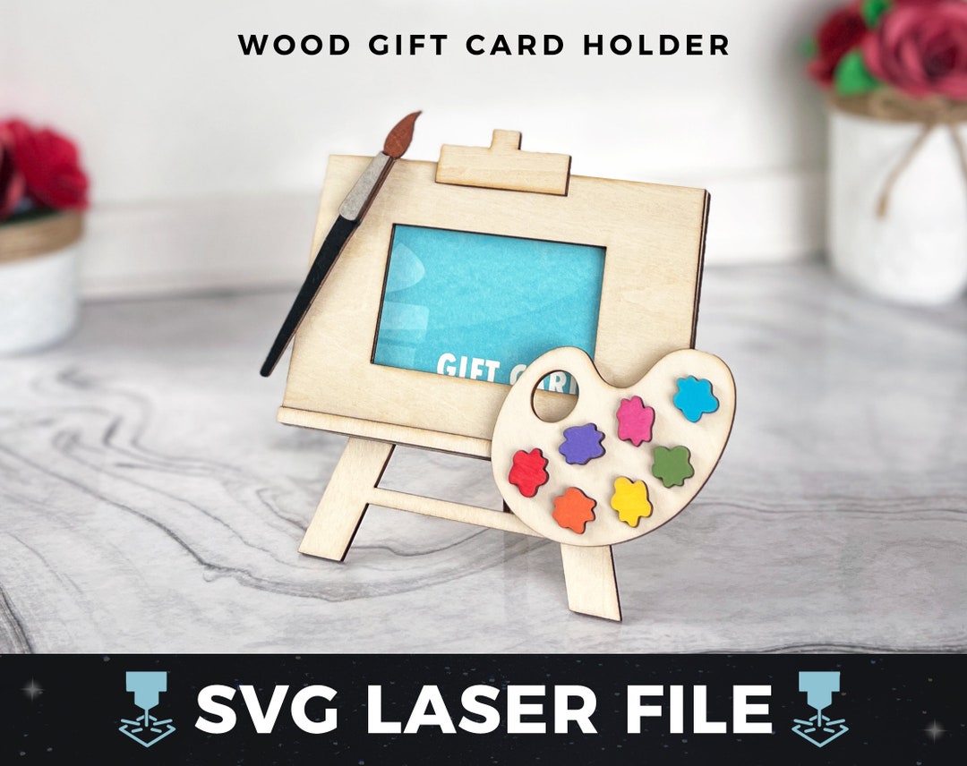 Artist Gift Card Holder Svg, Art Easel Giftcard, Artist Money Gift ...