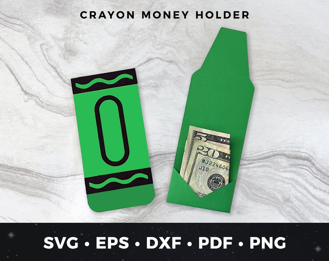 Crayon Money Holder Template, Teacher Appreciation Gift Svg, Teacher ...