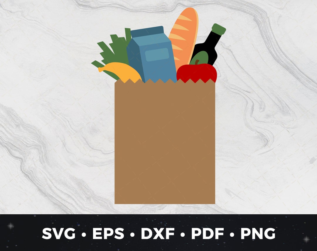 Groceries Svg, Groceries Png, Grocery Bag Svg, Grocery Bag Png, Grocery ...