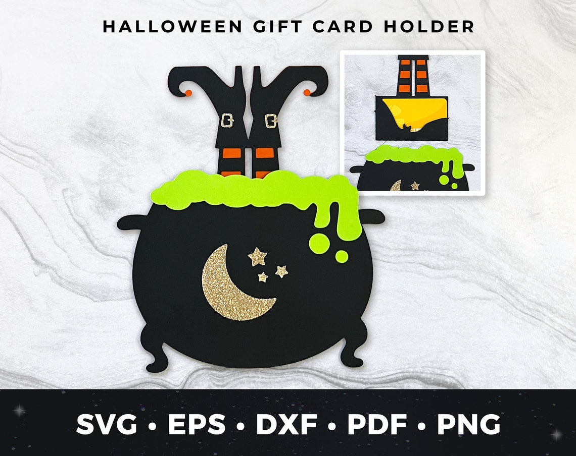 Halloween Gift Card Holder Svg, Witches Brew Gift Card Holder Svg ...