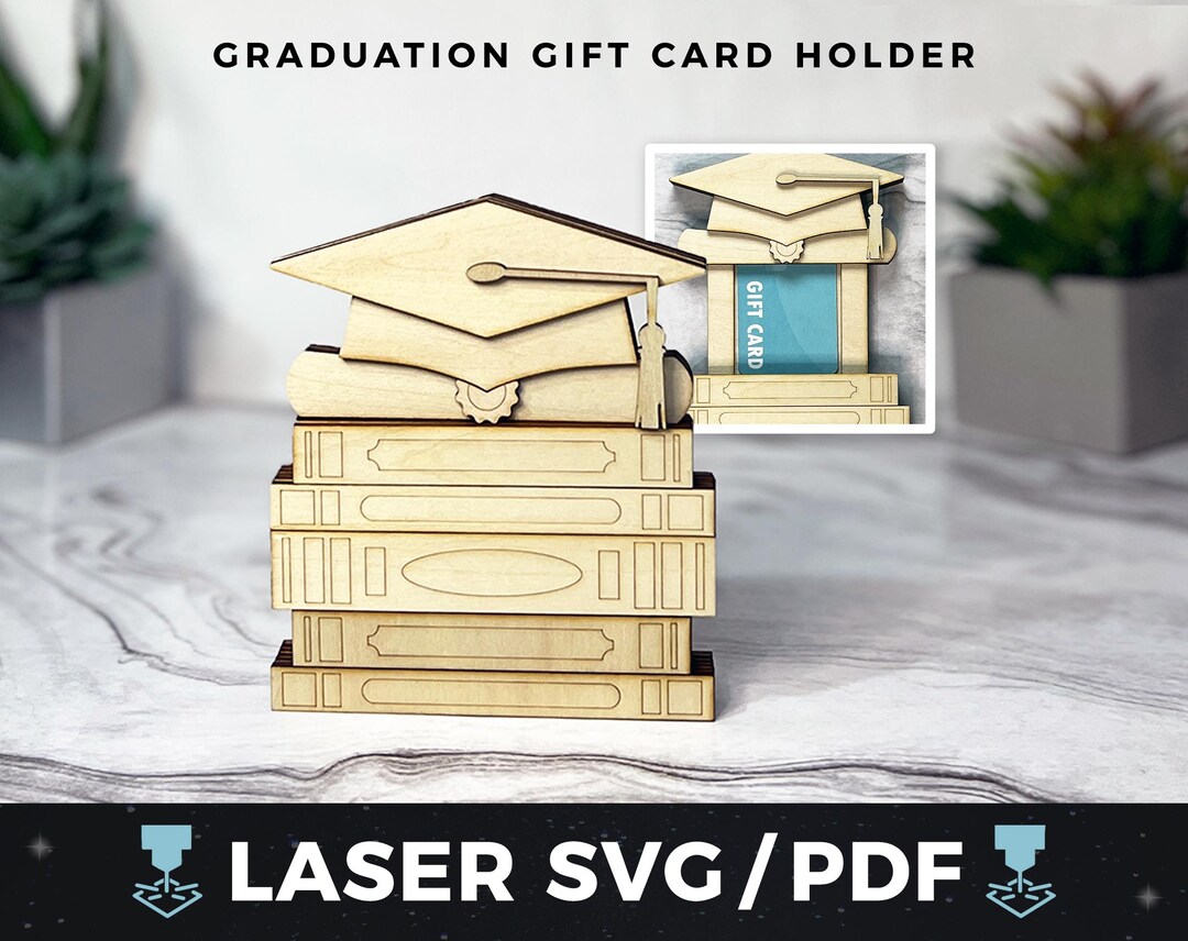 Graduation Gift Card Holder Laser SVG, DIY Graduation Gift PDF ...