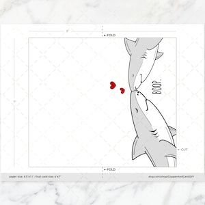 Printable Shark Card, Cute Shark Card, Shark Birthday Card, Cute ...