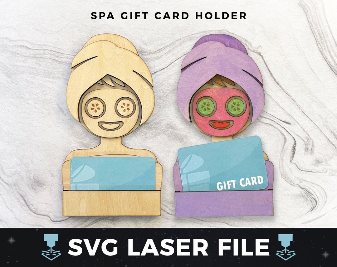 Spa Gift Card Holder Svg, DIY Massage Gift Card Holder, Spa Day Money ...