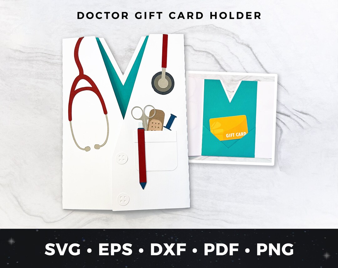 Doctor Gift Card Holder Svg, Physician Gift Svg, Medical Professional ...